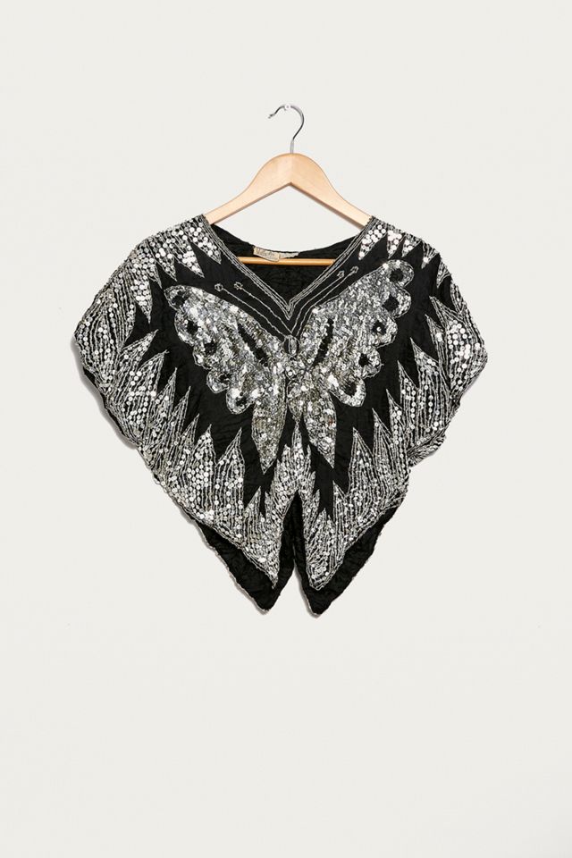 Urban Renewal Vintage One-of-a-Kind Silver Sequin Butterfly Top | Urban ...
