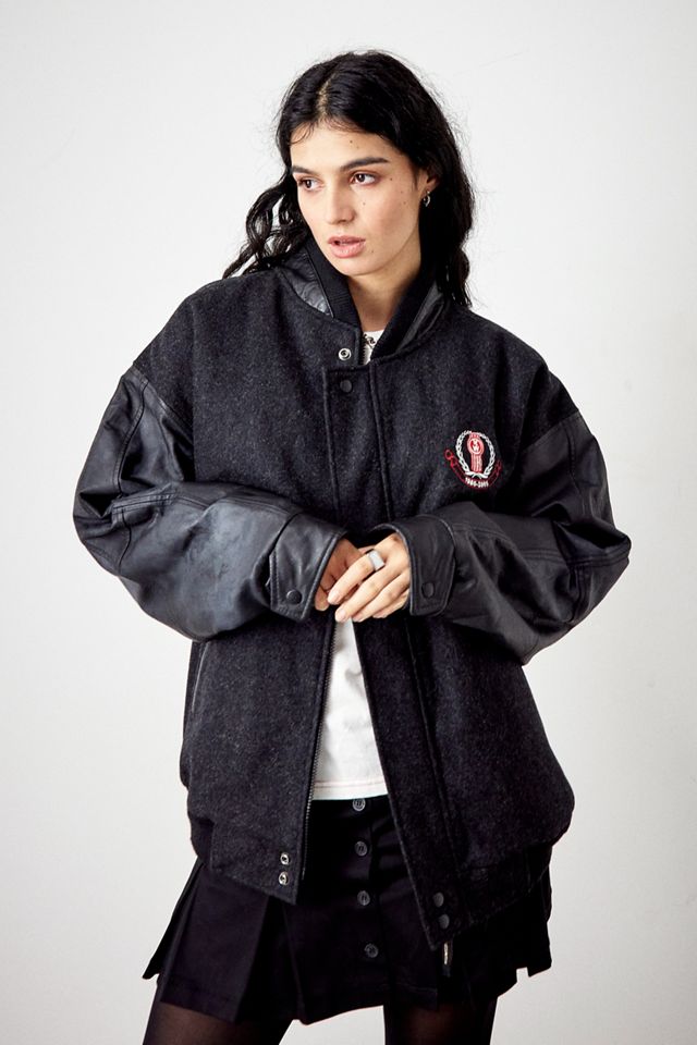 Urban Renewal Vintage Black Varsity Jacket | Urban Outfitters UK