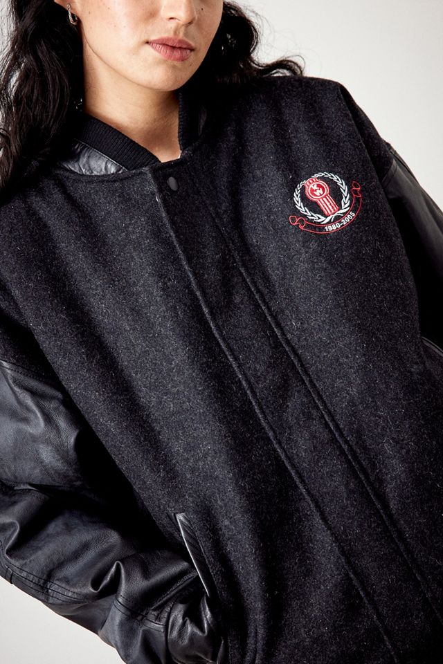Urban Renewal Vintage Black Varsity Jacket | Urban Outfitters UK