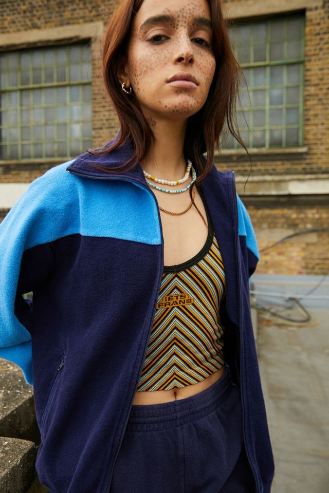 Urban Renewal Vintage Two-Tone Blue Zip-Up Jacket | Urban Outfitters UK