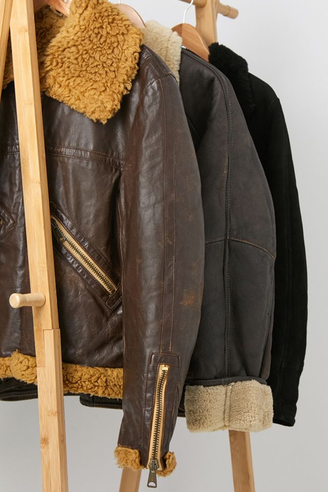 Urban Renewal Vintage Sheepskin Aviator Jacket | Urban Outfitters UK
