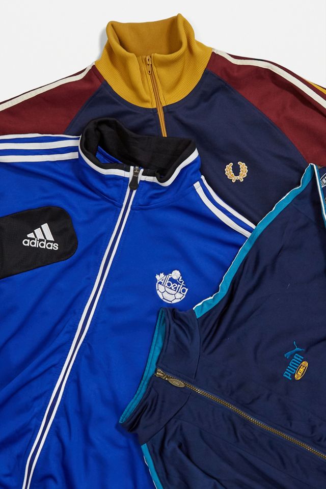 Urban Renewal Vintage Navy Branded Track Top | Urban Outfitters UK