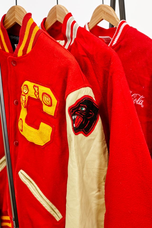 Urban Renewal Vintage Red Wool Varsity Jacket | Urban Outfitters UK