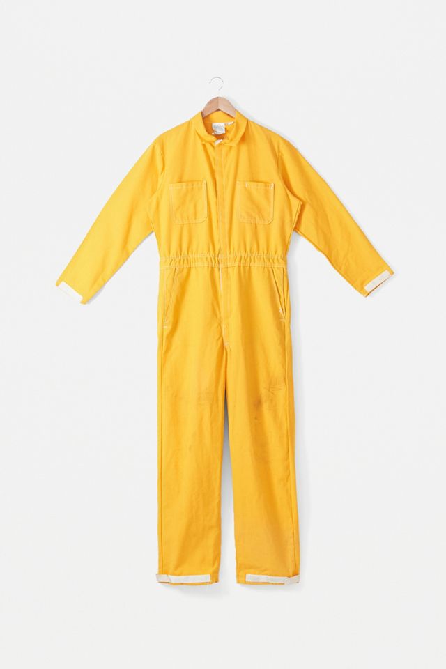 Urban Renewal One-Of-A-Kind Yellow Coveralls | Urban Outfitters UK