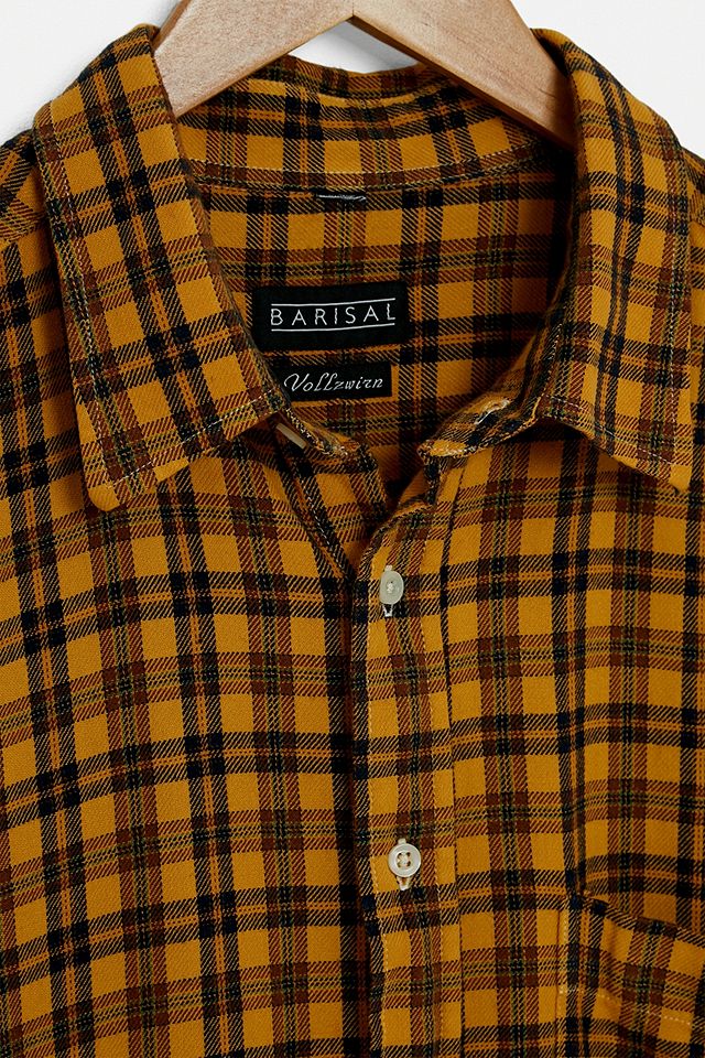 Urban Renewal Vintage Marigold Overdyed Plaid Camisa de manga larga ... Urban Renewal Vintage Marigold Overdyed Plaid Camisa de manga larga ...