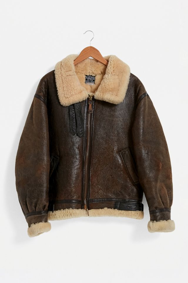 Urban Renewal One-Of-A-Kind Aviator Sheepskin Coat | Urban Outfitters UK
