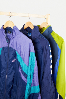 Urban Renewal Vintage Green Branded Shell Jacket | Urban Outfitters UK