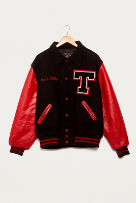 Urban Renewal Vintage One-of-a-Kind Black Varsity Jacket | Urban ...