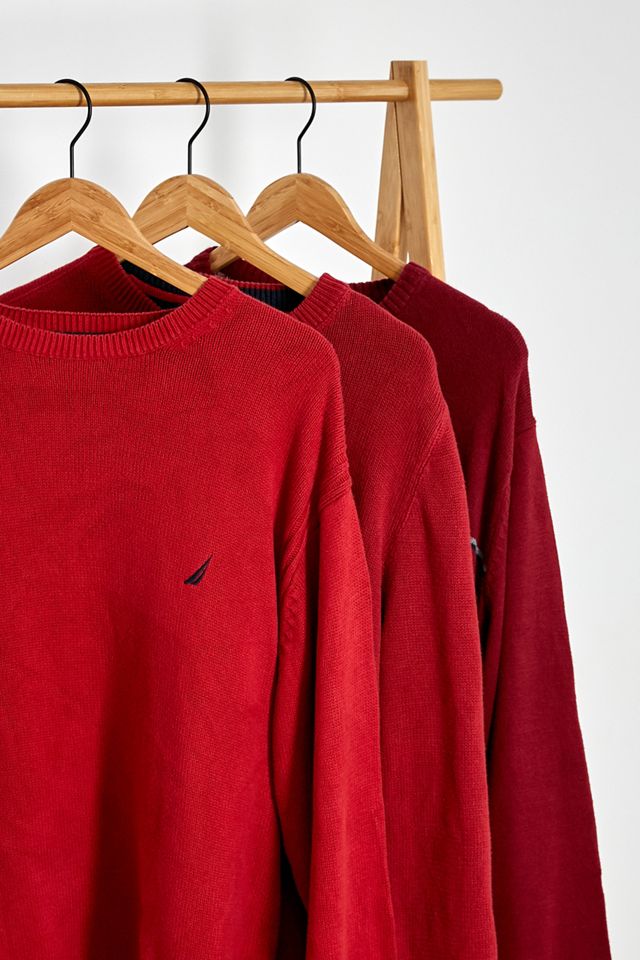 Urban Renewal Vintage Red Branded Crew Knitted Jumper | Urban Outfitters UK