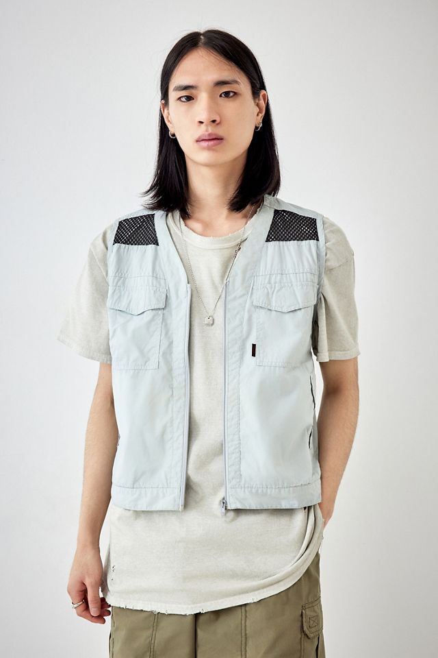 Urban Renewal Vintage Green Netted Mesh Utility Vest | Urban Outfitters UK