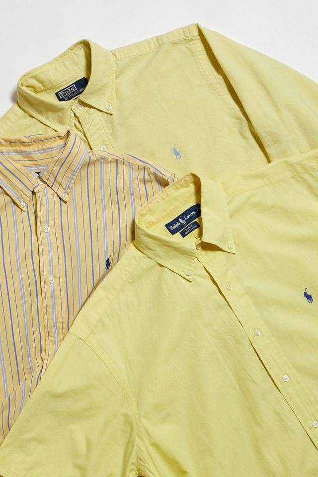 Urban Renewal Vintage Yellow Cotton Shirt | Urban Outfitters UK