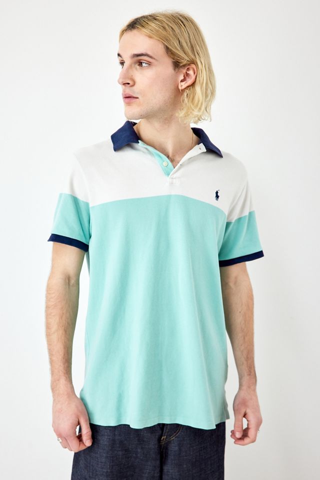 Urban Renewal Vintage Green & Blue Designer Polo Shirt | Urban ...