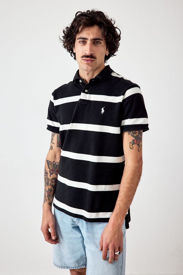 Urban Renewal Vintage Black Branded Polo Shirt | Urban Outfitters UK