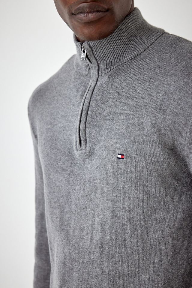Urban Renewal Vintage Grey Branded Half-Zip Knit Jumper | Urban ...