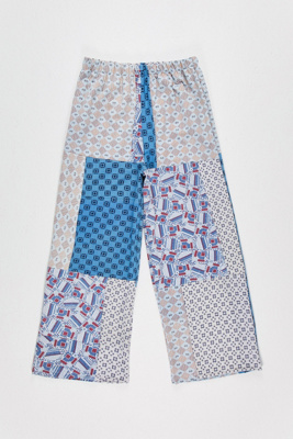 Urban Renewal One-Of-A-Kind Blue Patchwork Trousers | Urban Outfitters UK