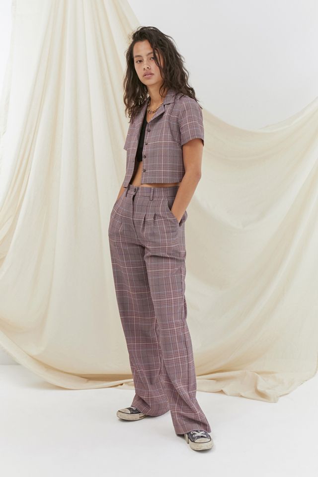 Urban Outfitters Archive Ross Checked Puddle Trousers | Urban Outfitters UK