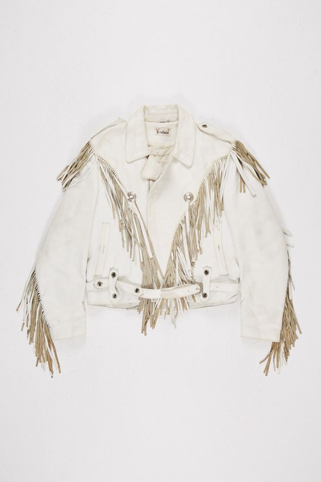 Urban Renewal One-Of-A-Kind Leather Tassel Jacket | Urban Outfitters UK