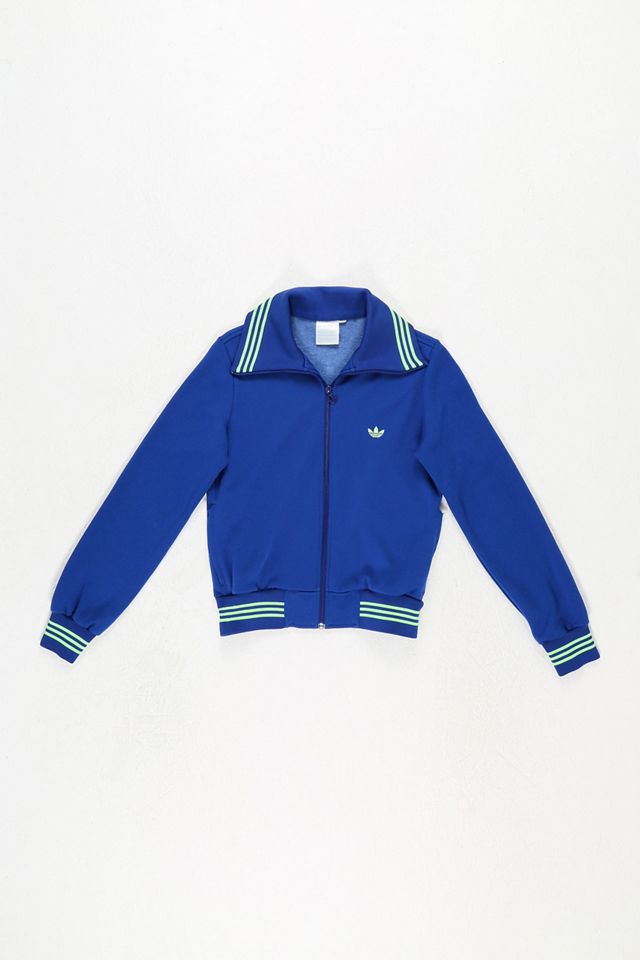 Urban Renewal One-Of-A-Kind adidas Blue Track Jacket | Urban Outfitters UK