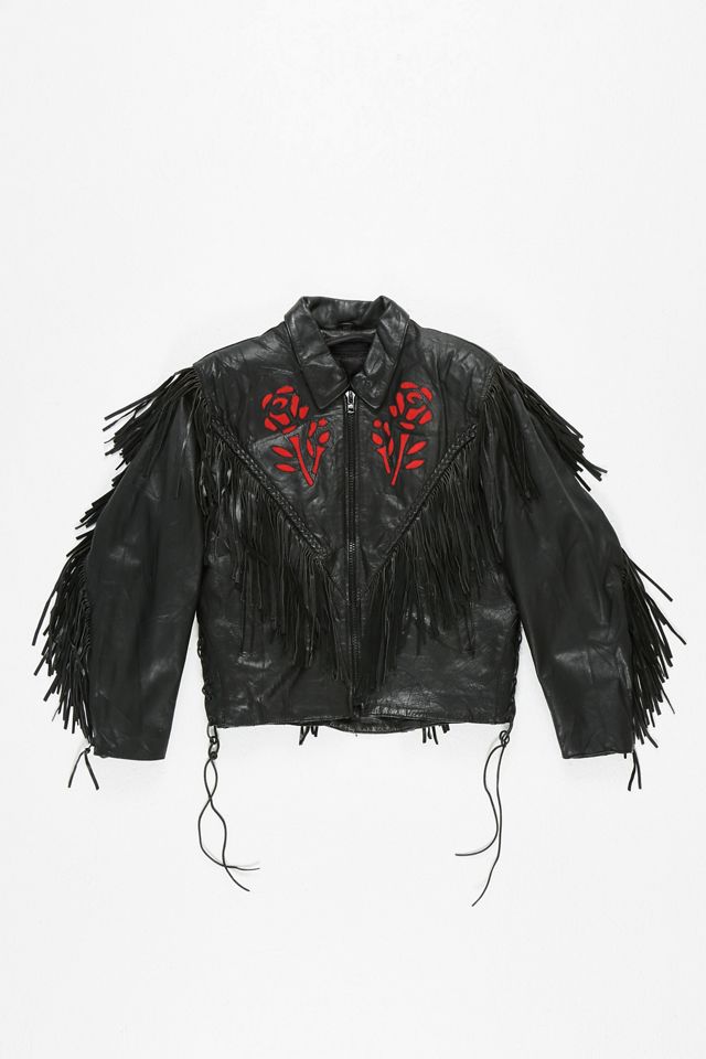 Urban Renewal One-Of-A-Kind Unik Fringe Faux Leather Jacket | Urban ...