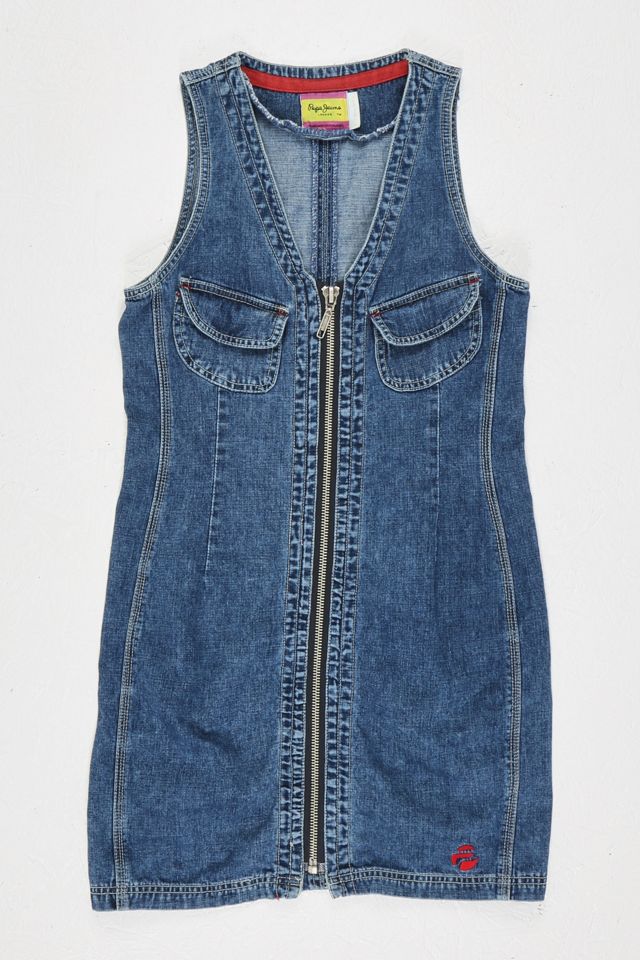 Urban Renewal One-Of-A-Kind Pepe Denim Zip-Up Mini Dress | Urban ...