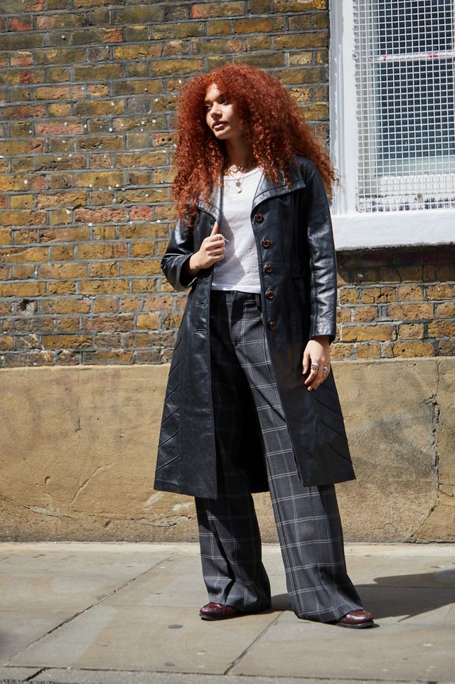 Urban Renewal Leather Trench | Urban Outfitters UK