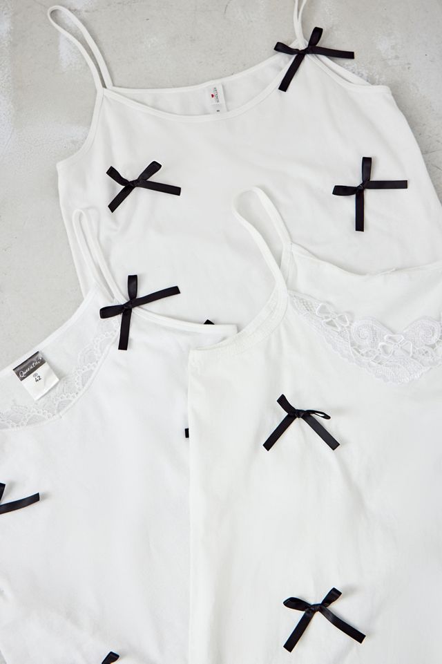 Camiseta sin Mangas Jersey Blanca con Lazo Remade From Vintage Urban Renewal | Urban Outfitters ES