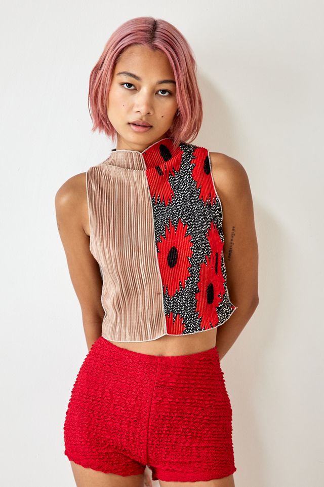Urban Renewal Remade From Vintage Spliced Plisse Tank Top | Urban ...