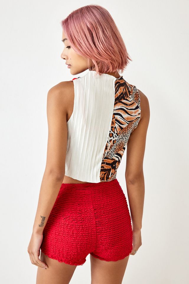 Urban Renewal Remade From Vintage Spliced Plisse Tank Top | Urban ...