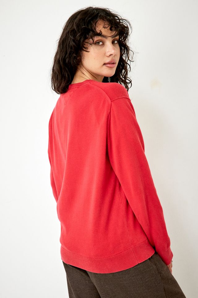 Urban Renewal Vintage Red Branded Knit Jumper | Urban Outfitters UK