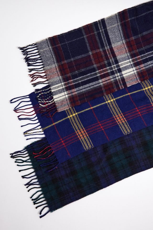 Urban Renewal Vintage Blue Check Scarf | Urban Outfitters UK