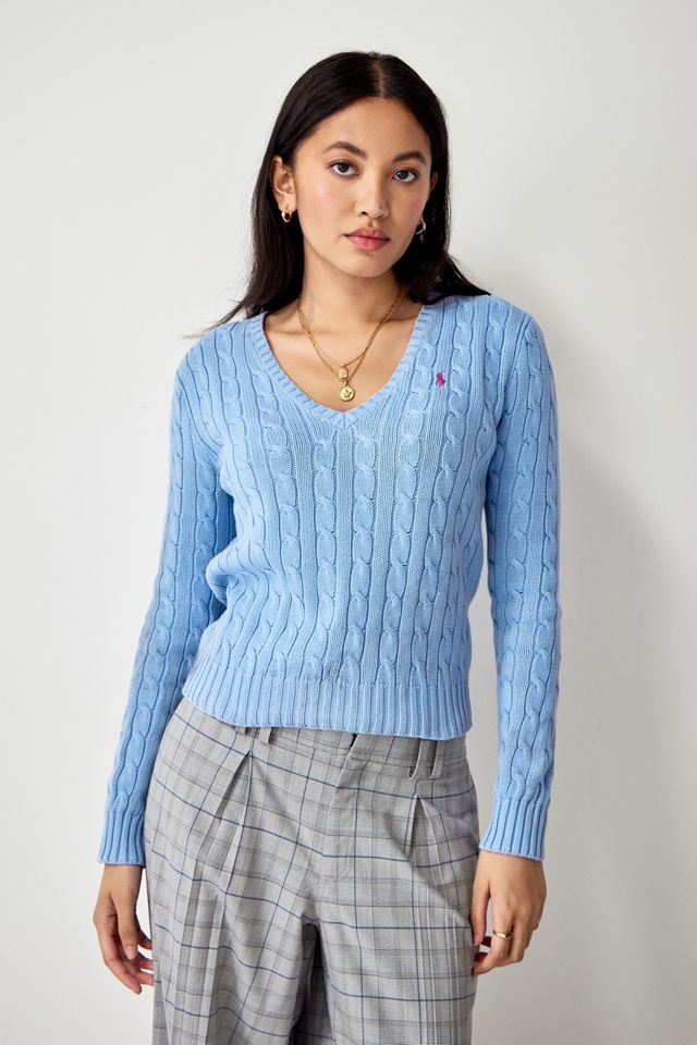 Urban Renewal Vintage Branded Cable Knit Jumper | Urban Outfitters UK