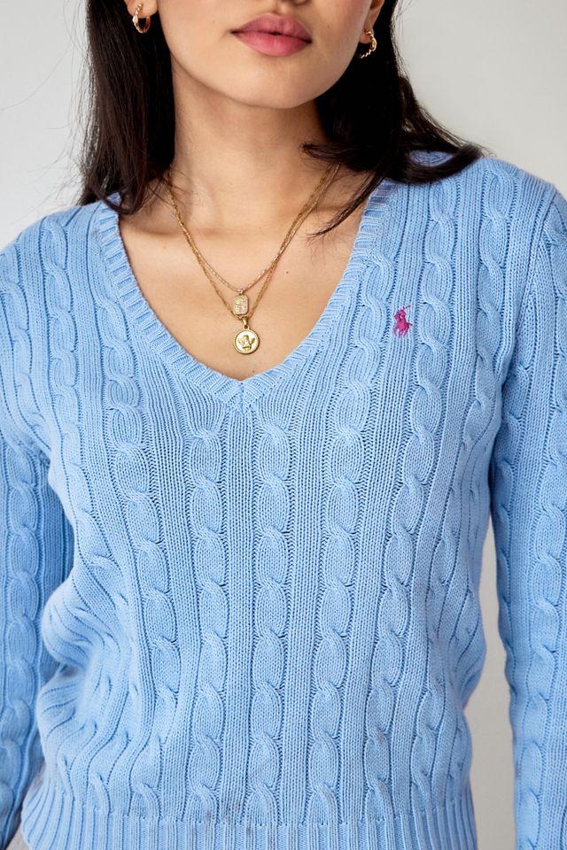 Urban Renewal Vintage Branded Cable Knit Jumper | Urban Outfitters UK