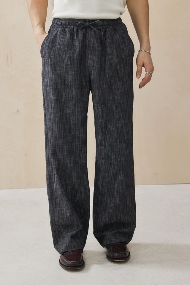 Archive At UO Black Textured PJ Pants | Urban Outfitters UK