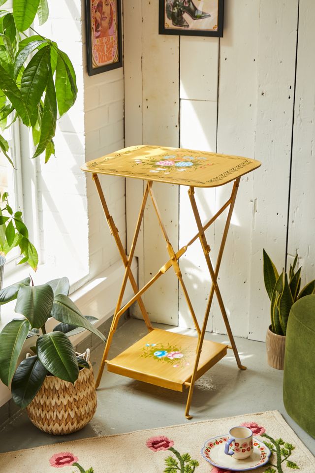 Hand-Painted Folding Side Table | Urban Outfitters UK