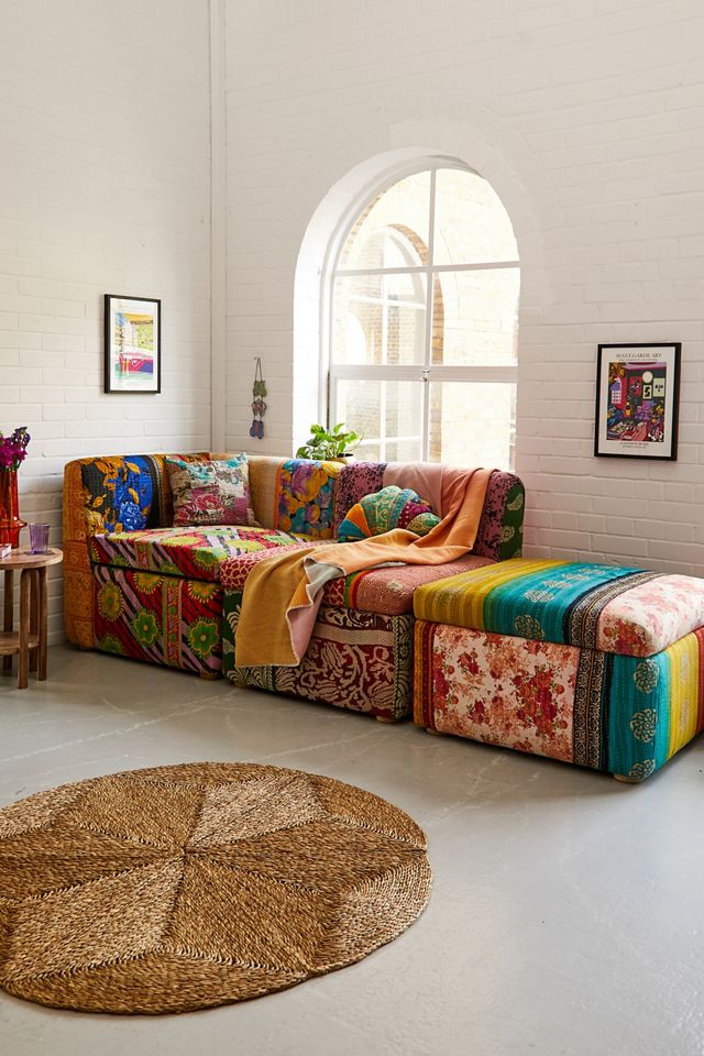 Urban Renewal One-Of-A-Kind Kantha Upholstered Corner Chair | Urban ...
