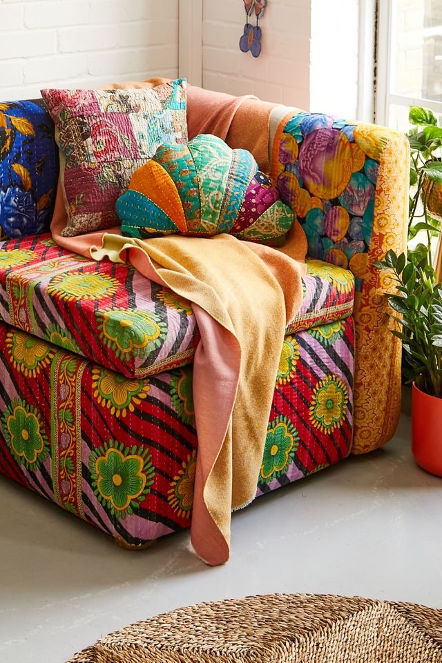 Urban Renewal One-Of-A-Kind Kantha Upholstered Corner Chair | Urban ...