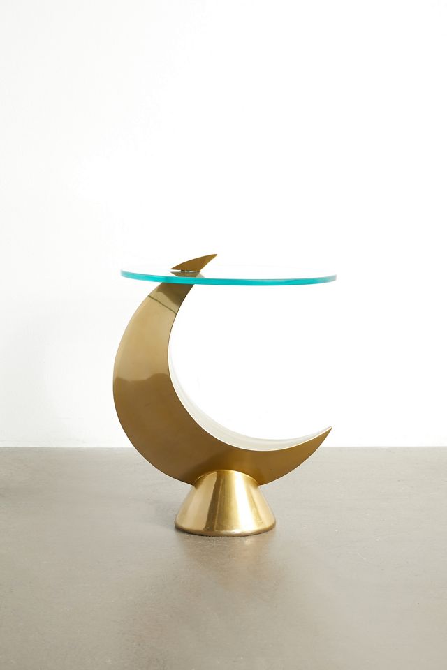 Gold Crescent Moon Side Table | Urban Outfitters UK