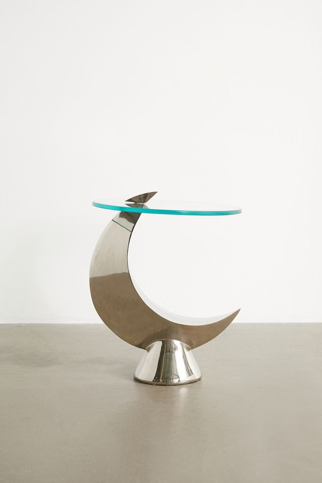 Silver Crescent Moon Table | Urban Outfitters UK
