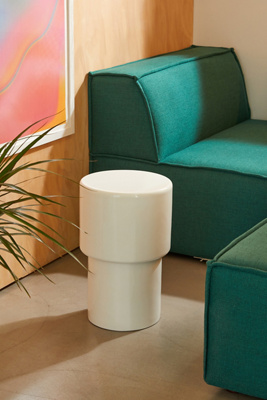 White Silas Side Table | Urban Outfitters UK