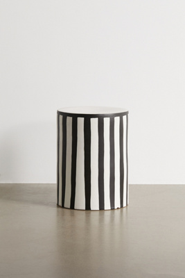 Striped Ceramic Side Table | Urban Outfitters UK
