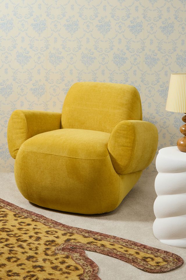 Scott Mustard Lounge Chair | Urban Outfitters UK