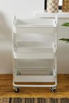 White Metal Three-Tier Storage Trolley | Urban Outfitters UK