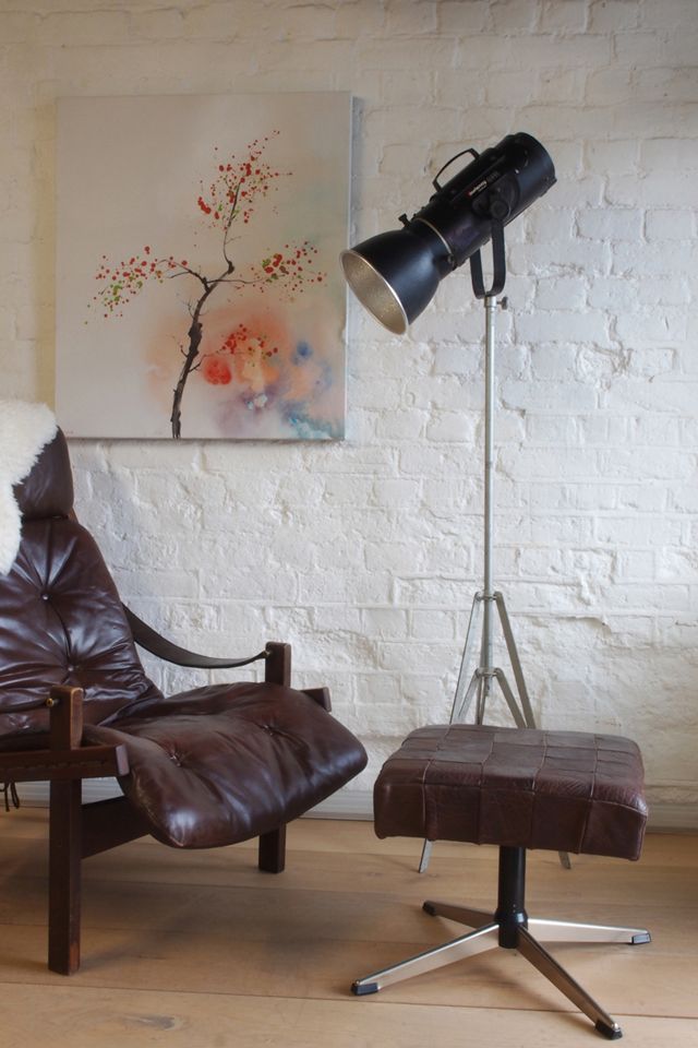 Urban Renewal Vintage Leather & Chrome Footstool | Urban Outfitters UK