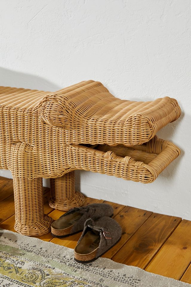 Alligator Woven Bench | Urban Outfitters UK