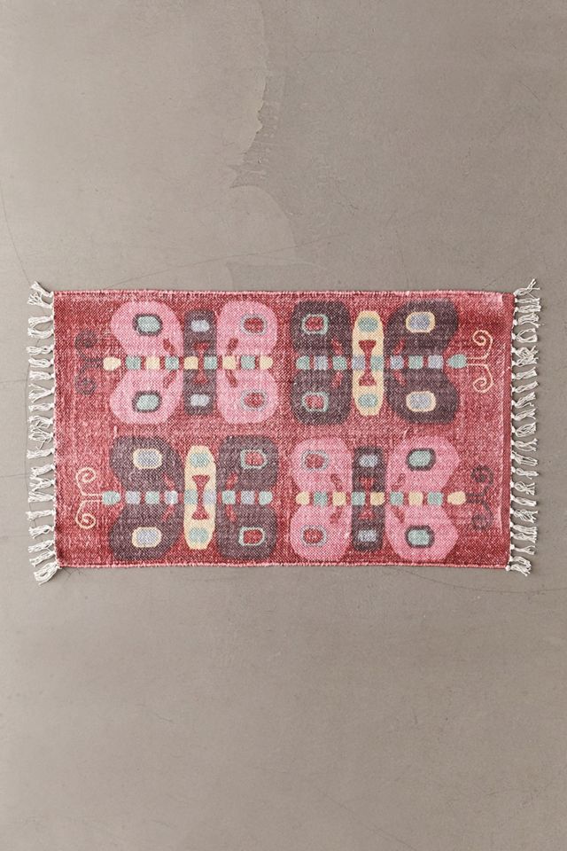 Pink Butterfly 2x3 Rug | Urban Outfitters UK