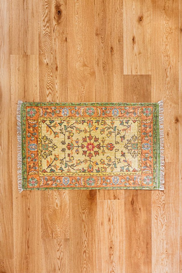 Silas Yellow Floral 2x3 Rug | Urban Outfitters UK