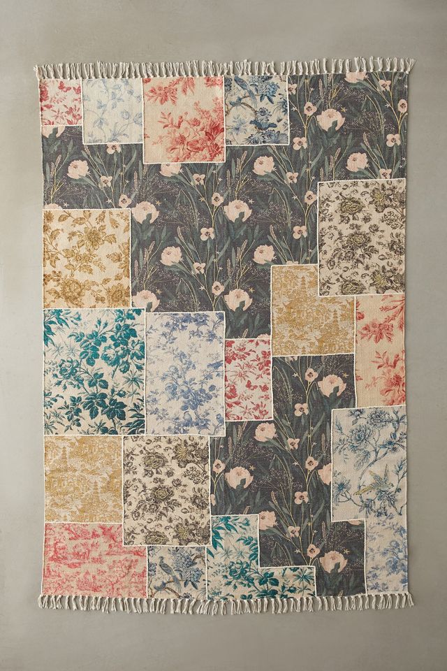 Floral Patchwork 5x7 Rug | Urban Outfitters UK