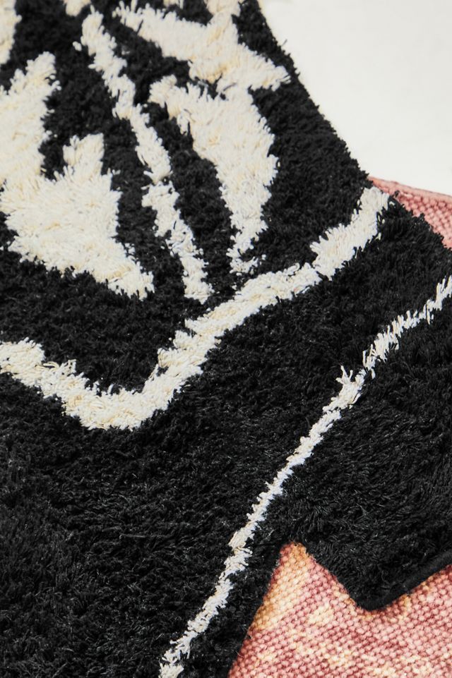Black & White Cowboy Boot Rug | Urban Outfitters UK