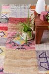 Cyra Pink Patchwork Chenille 5x7 Rug | Urban Outfitters UK