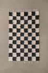 Checkerboard Black & Ecru 3x5 Rug | Urban Outfitters UK